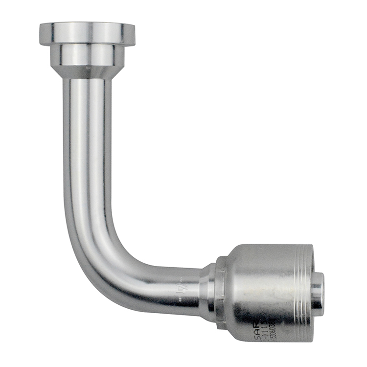 4499HL-12-12-D115 3/4" 90° NON-SKIVE CRIMP COUPLING 4.53" LONG ELBOW ...