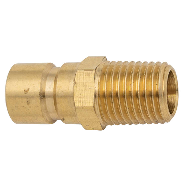 CBPN252 1/4" NON-VALVED BRASS INJECTION MOLD NIPPLE WITH 1/4" MALE PIPE ...