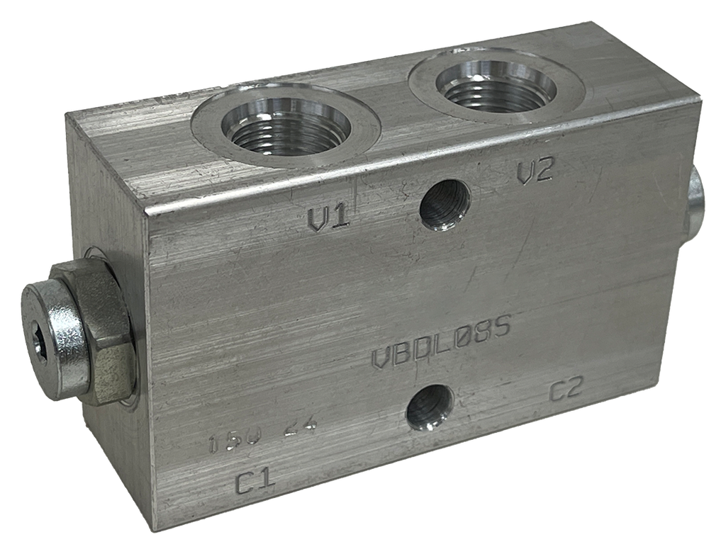 VBDL08S|Double PO check valve (#8 SAE ports) | Hydraulic Shop