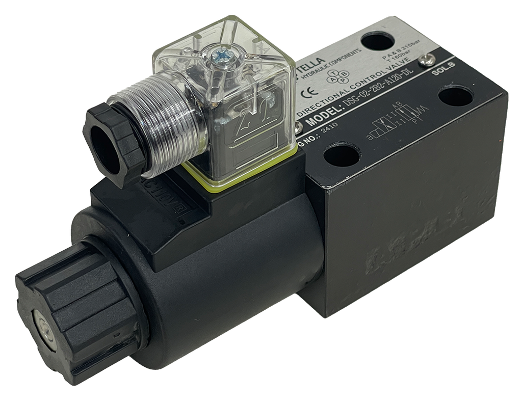 DSG-02-2B2-A120-DL|2 Position Spring Return Single Solenoid 120VAC DIN ...